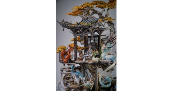 Kurong Temple ( Painted Version ) by Yuan Xing Liang